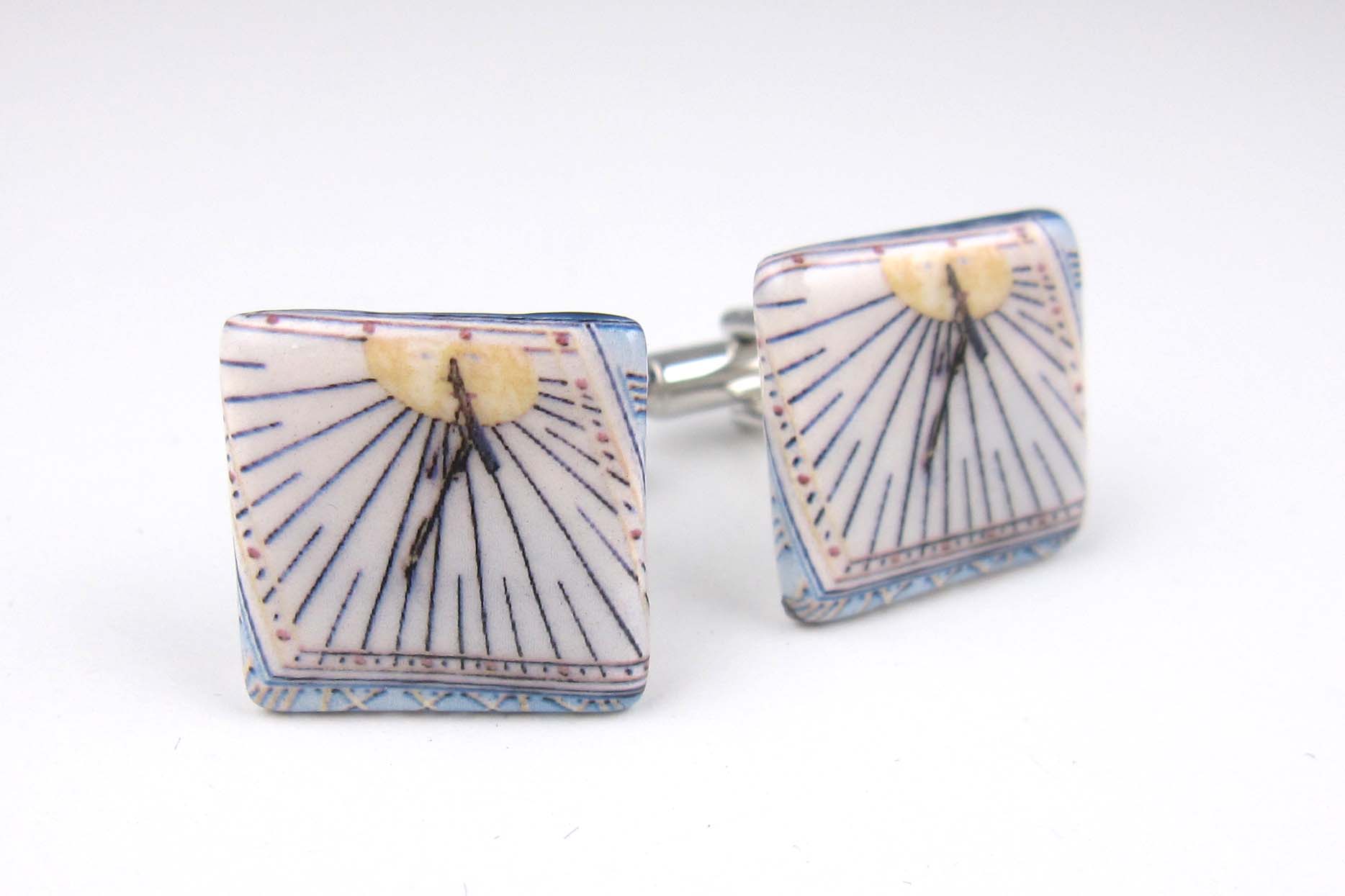 Iconic Cambridge - Gonville and Caius College Cambridge sundial cufflinks