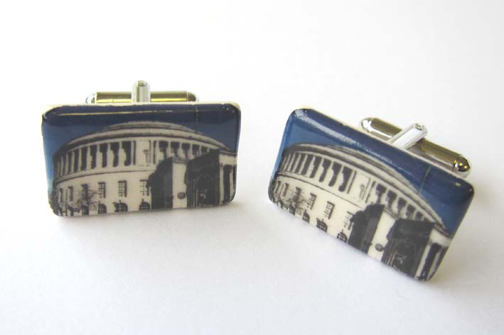 Allison Wiffen Ceramics - Manchester Central Library cufflinks